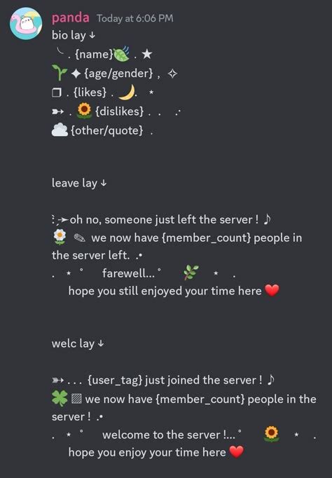Discord Leave Message
