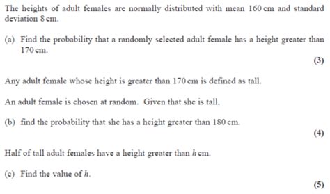 Exam Questions Normal Distribution Finding A Probability ExamSolutions