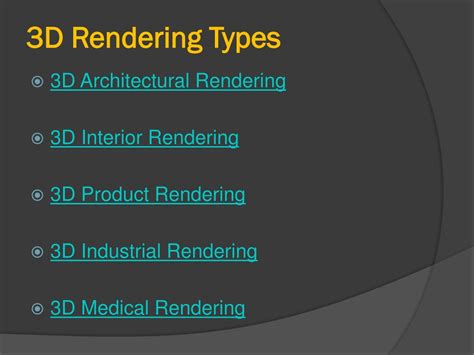 Ppt 3d Rendering Types Powerpoint Presentation Free Download Id9736640