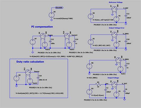 ltspice drive signal duty cycle calculation for pi compensator
