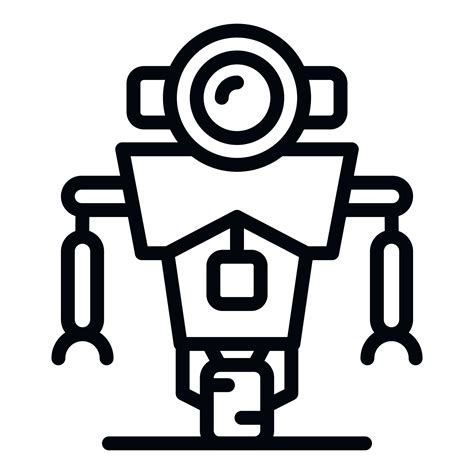 Science Robot Icon Outline Style 15551045 Vector Art At Vecteezy