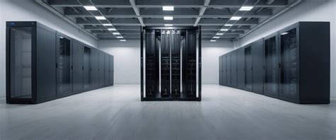 Premium Photo A Vacant It Infrastructure Room Featuring A High