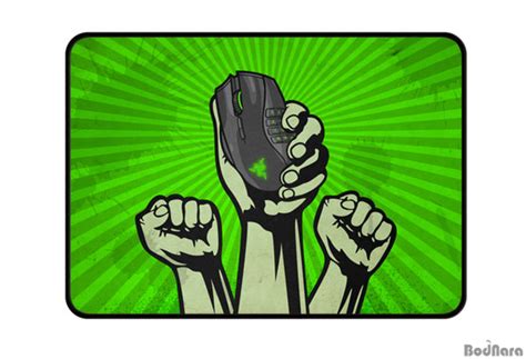 레이저 왼손잡이용 나가 트리니티 마우스 킥스타터 모금 개시 보드나라