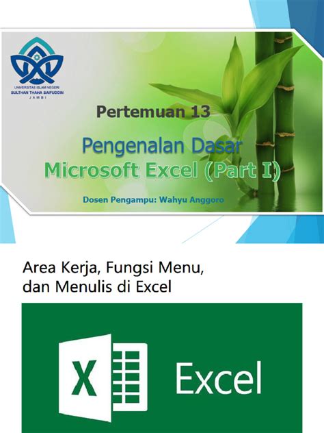 13 Pengenalan Dasar Ms Excel Part I Pdf