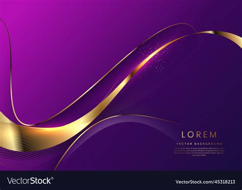 Luxury Concept Template 3d Purple Curve Shape Vector Image