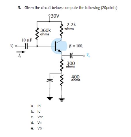Solved Given The Circuit Below Compute The Following Chegg Com