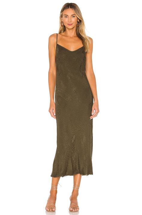 Nation Ltd Sofia Bias Cut Slip Dress In Commander Revolve