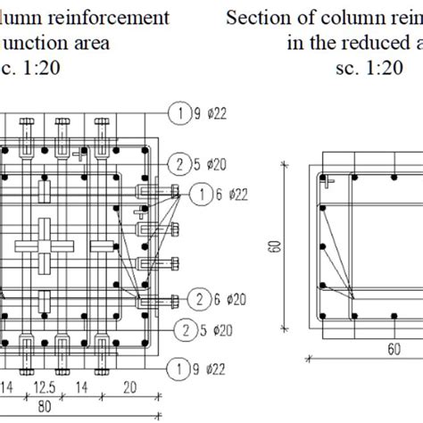 Section Of Precast Column Reinforcement Download Scientific Diagram