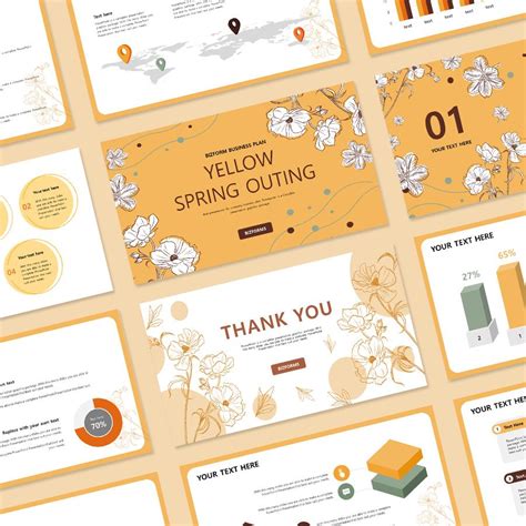 비즈폼 봄 벚꽃 선물 상자 이미지 Ppt 템플릿 Artofit