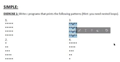 Solved Simple Exercise 1 Write C Programs That Prints The