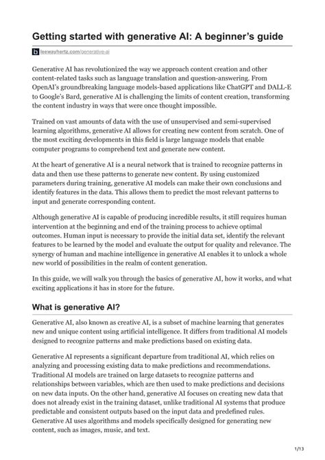 ppt getting started with generative ai a beginners