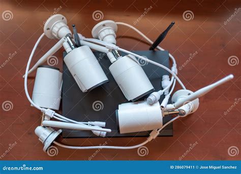 Set Of Devices For Surveillance And Recording Of Images To Prevent Security Stock Image Image