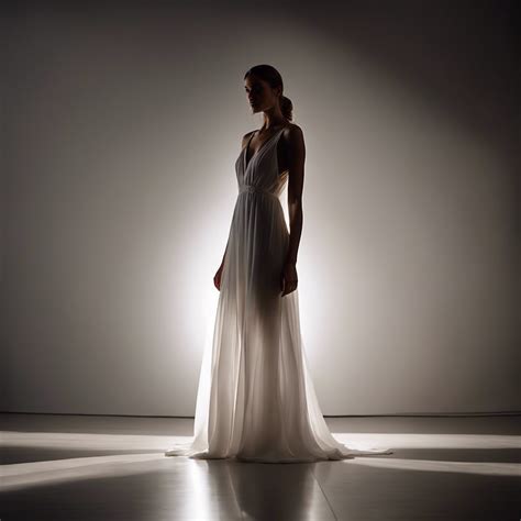 Fashion Model In White Glowing Dress Stable Diffusion Online