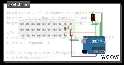 Trafic Light LCD Count Down Wokwi ESP32 STM32 Arduino Simulator