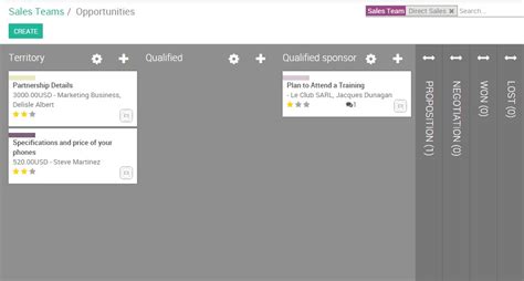 Set Up And Organize Your Sales Pipeline Odoo 10 0 Documentation
