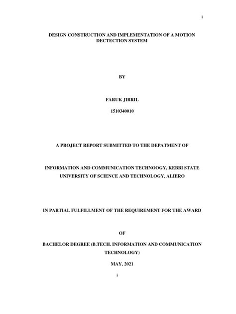 design and implementation of motion detector with alarm system pdf