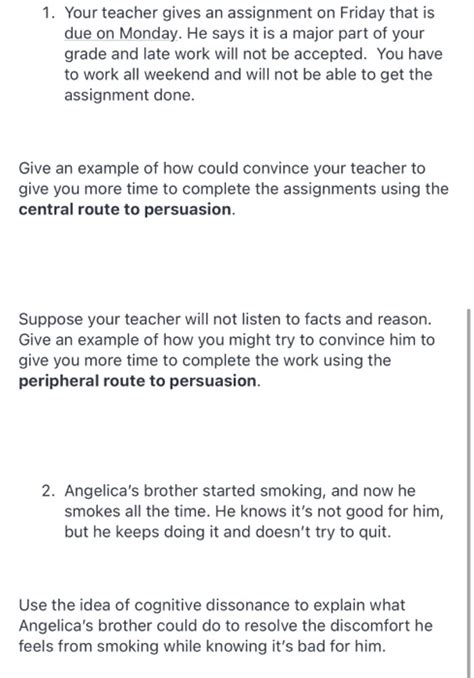 solved 1 your teacher gives an assignment on friday that is