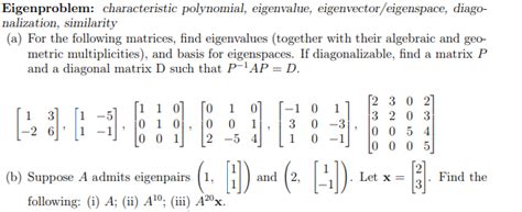 Solved Eigenproblem Characteristic Polynomial Eigenvalue Solved Eigenproblem Characteristic Polynomial Eigenvalue