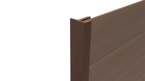 Composite Panel Cladding F Trim 3 6m Length Light Brown