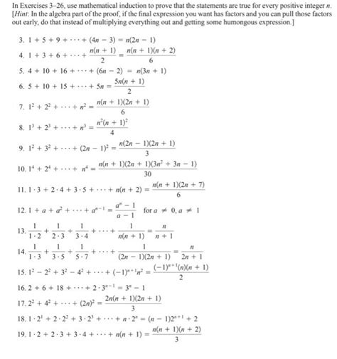 Solved In Exercises 3 26 Use Mathematical Induction To