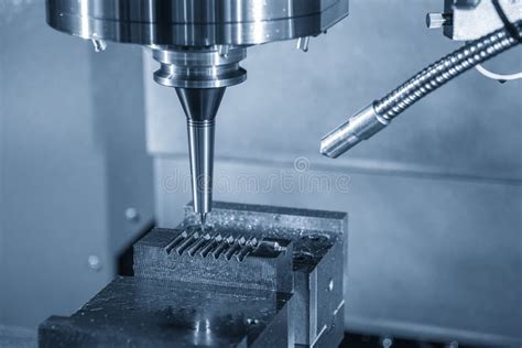 The Cnc Milling Machine Cutting Injection Mold Part By Solid Ball End