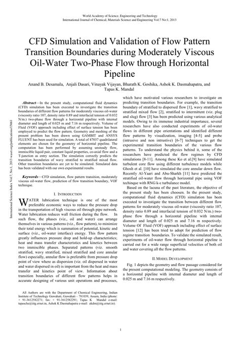 Pdf Cfd Simulation And Validation Of Flow Pattern Transition