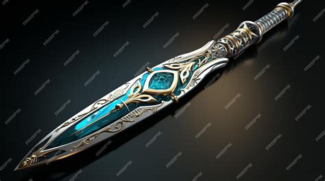 Premium Ai Image A Dagger That Is Sitting On Top Of A Dark Background