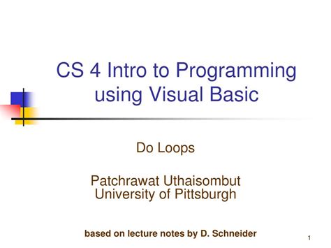 Ppt Cs 4 Intro To Programming Using Visual Basic Powerpoint Presentation Id3973563
