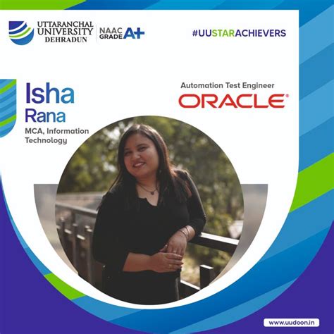 Uttaranchal University On Linkedin Uustarachievers Mca Tech Oracle