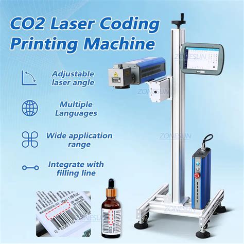 zs lm1 automatic pvc plastic bottle date laser printer coding machine