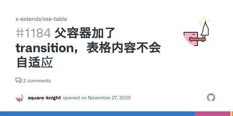 父容器加了transition，表格内容不会自适应 · Issue 1184 · X Extendsvxe Table · Github