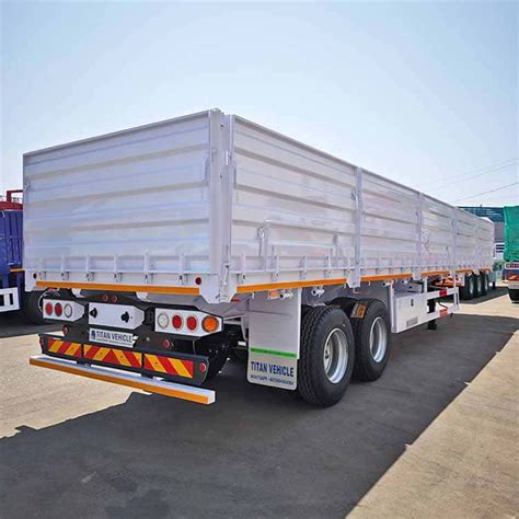 2 Axle Flatbed Drop Side Trailer For Sale In Nigeria