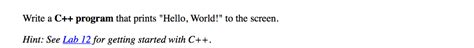 Solved Write A C Program That Prints Hello World To