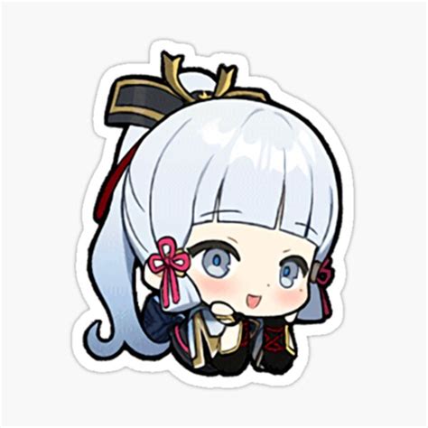 Chibi Ayaka Genshin Impact Sticker For Sale By Persephonexx Redbubble