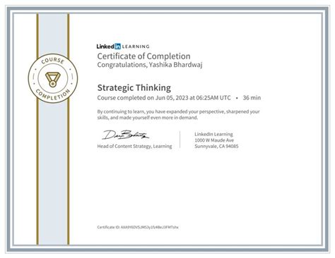 yashika bhardwaj on linkedin certificate of completion