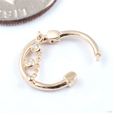 Runaway Dangle Clicker In Gold From Pupil Hall — Infinite Body Piercing Inc