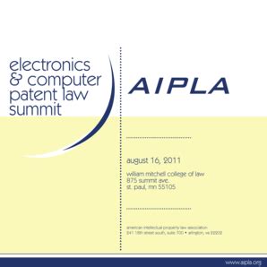 Fillable Online Computer Patent Law Summit 2011 Pdf Fax Email Print PdfFiller