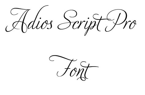 Adios Script Pro Font Dafont Style