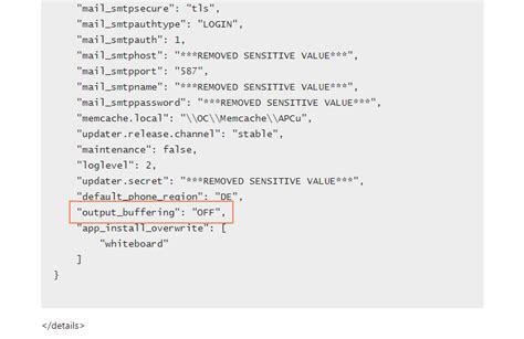 Php Configuration Option Outputbuffering Must Be Disabled 🇩🇪 Deutsch