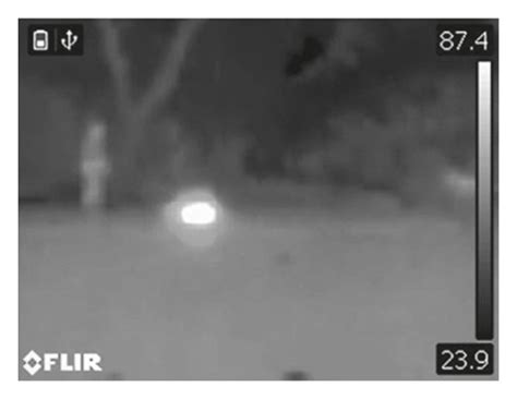 robot flame recognition test a thermography b processing figure