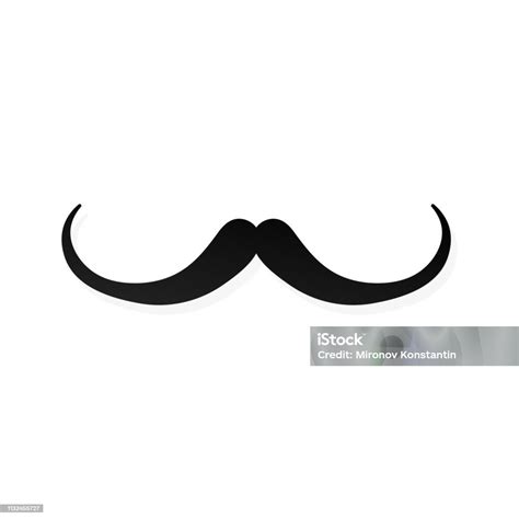 Vetores De Sinal Liso Do Ícone Do Estilo Do Bigode Do Homem Forte Ilustração Do Vetor Isolada No