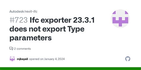 Ifc Exporter 2331 Does Not Export Type Parameters · Issue 723 · Autodeskrevit Ifc · Github
