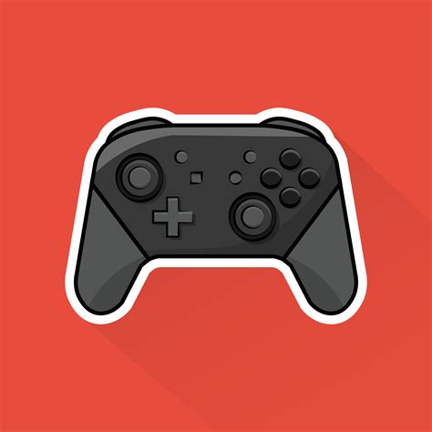Illustration Of Black Controller In Flat Design Vector Art At Vecteezy