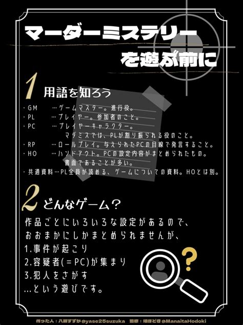 【無料配布】マーダーミステリーを遊びたい人へ【商用利用不可】 八瀬屋 Booth