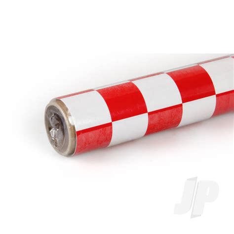 Oracover 2m Fun 3 Medium Chequered Whitered