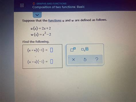 answered suppose that the functions u and w are… bartleby