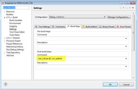 Crc Checksum Generation With ‘srecord Tools For Gnu And Eclipse Mcu