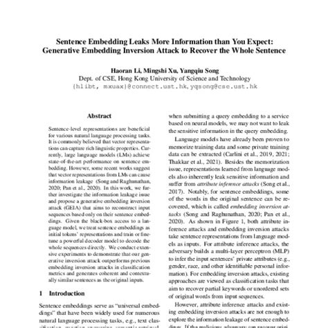 Sentence Embedding Leaks More Information Than You Expect Generative Embedding Inversion Attack