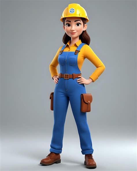 Premium Photo 3d Cartoon Mature Woman At Work