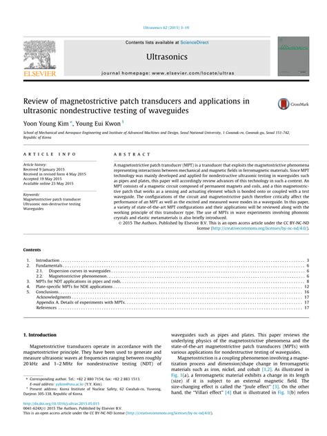 pdf review of magnetostrictive patch transducers and applications in